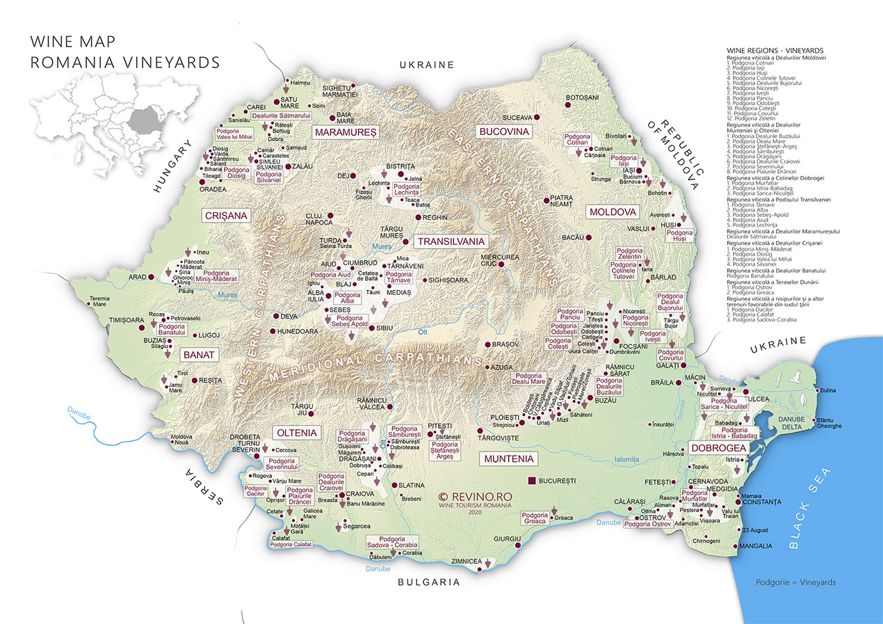Wine regions of Romania